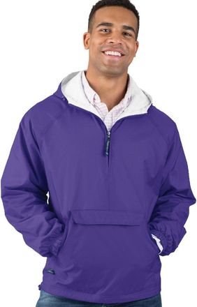 Charles River Apparel Unisex Wind-und Wasserabweisende Regenjacke (Reg/EXT-gr&ouml;&szlig;en) Windbreaker-Jacke, violett, M