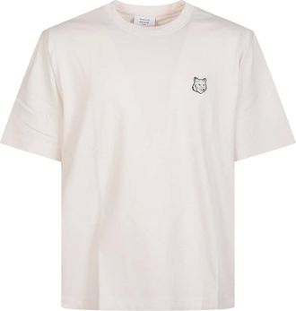 Maison Kitsun&eacute; Homme, Tops, Blanc, Taille: S Fox Head Oversize T-Shirt