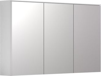 Trendteam Spiegelschrank - Wei&szlig; - Badschrank mit 3 Spiegelt&uuml;ren - (BxHxT) 120 x 70 x 17 cm - Badm&ouml;bel mit 6 Einlegeb&ouml;den - Soft-Close