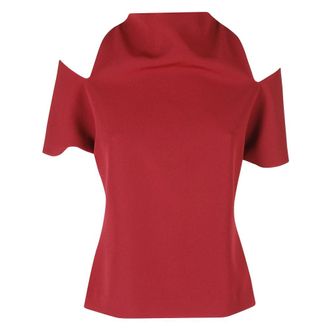 Federica Tosi Femme, Blouses et Chemises, Rouge, Taille: 40 FR Blouses