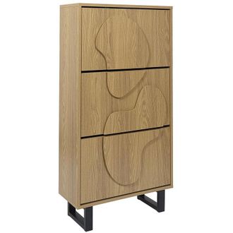 Paris Prix Meuble &agrave; Chaussures 3 Tiroirs Calypso 115cm Marron