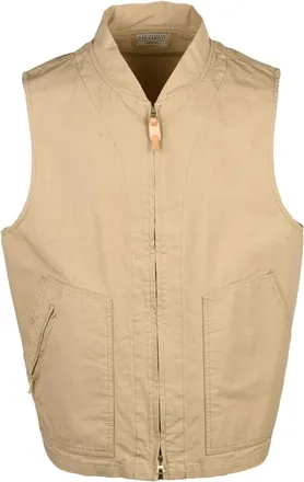 Manifattura Ceccarelli Gilet Smanicato - Homme - Vestes - Beige - Taille: S