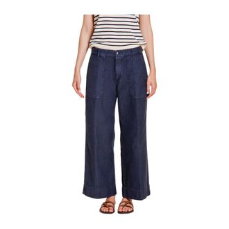 Mason's Femme, Pantalons, Bleu, Taille: 42 FR Dallas Wide Cargo Pants