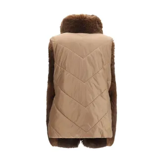 Woolrich Faux-Fur and Quilted Nylon Vest - Brown