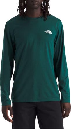 The North Face NF0A87QN6GI M L/S Simple Dome Tee T-Shirt Herren Deep Nori Größe S
