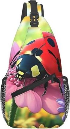 Generic Sac &agrave; dos &agrave; bandouli&egrave;re motif fleurs sept &eacute;toiles coccinelle sac &agrave; dos de voyage pour homme sac &agrave; dos de randonn&eacute;e