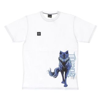Dolly Noire Homme, Tops, Blanc, Taille: XL Tee-shirt loup blanc &agrave; manches courtes