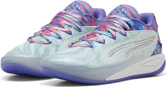 Puma Damen Stewie 4 Prism Basketballschuhe 42, White Light Aqua Blue