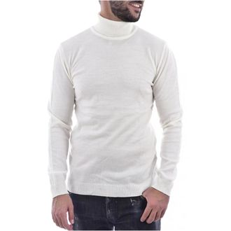 Goldenim Paris Homme, Pulls, Blanc, Taille: XL Pull fin col roul&eacute; avec laine