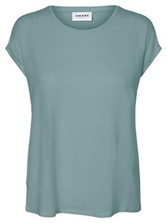 Vero Moda Vero Moda Vmava Plain SS Top GA Noos T-Shirt - Femme - slate - S