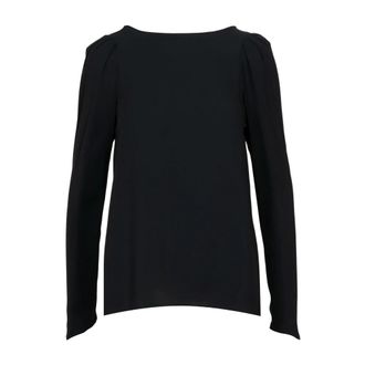 N&deg;21 Schwarzes Viskosehemd mit Plissierten Details - - Tops - Damen - Schwarzk - XL