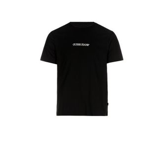 Guess runde Baumwolle - schwarzer runder Nacken t -Shirt