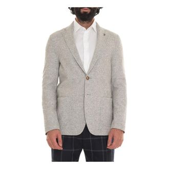 Paoloni Wollmischjacke mit Goldkn&ouml;pfen - - Jackets - Herren - Grau - 2XL