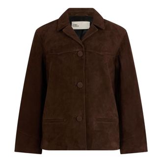 Tory Burch Femme, Vestes, Brun, Taille: 44 FR Veste en Daim