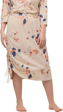 Ulla Popken Damen, gro&szlig;e Gr&ouml;&szlig;en, Printed Jersey Skirt with Drawstring