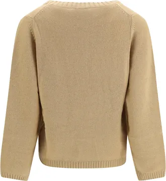 Allude Cashmere V-Neck Sweater - Beige