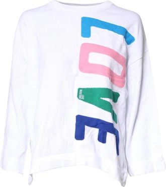 Love Moschino Damen, Sweatshirts & Hoodies, Wei&szlig;, MGr&ouml;&szlig;e