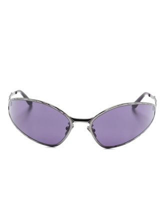 Kuboraum lunettes de soleil &agrave; monture couvrante - Argent