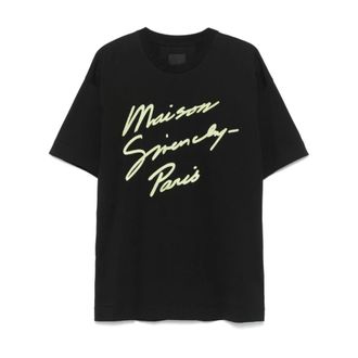 Givenchy Script Logo Regular Fit T-Shirt - - Tops - Herren - Schwarzk - S