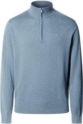 Hackett Pull col zipp&eacute; en coton et soie