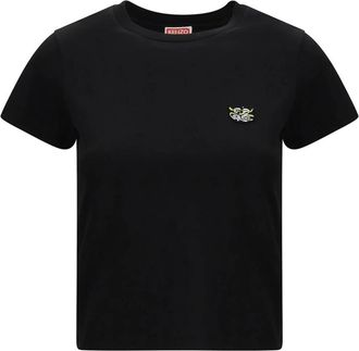 Kenzo Femme, Tops, Noir, Taille: 40 FR T-shirt brod&eacute; Tigre Sauvage