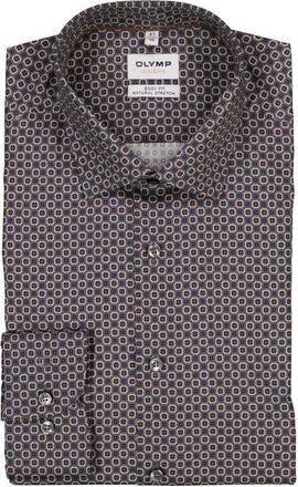 Olymp Herren Hemd grau Baumwolle