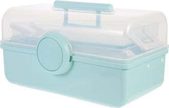 DOITOOL Multilayer Aufbewahrungsbox mit Gro&szlig;em Fassungsverm&ouml;gen Tragbare Medizinbox mit Griff Transparenter Kunststoff Praktische Arzneimittelorganisation Ein