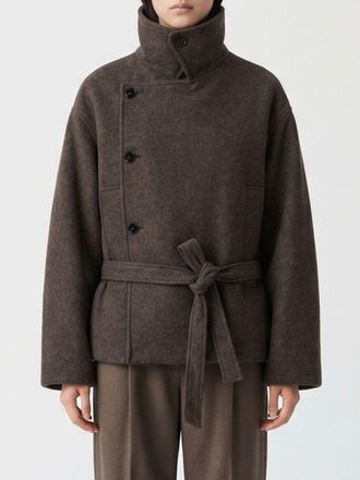 Christophe Lemaire Kurzer zweireihiger Mantel von aus Wolle und Alpaka mit Trichterkragen