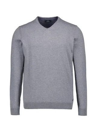 Ragman Herren Pullover grau unifarben