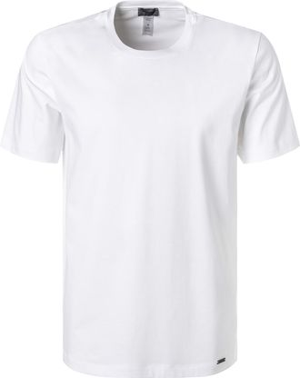 Hanro Herren Short Sleeve weiß Jersey-Baumwolle unifarben