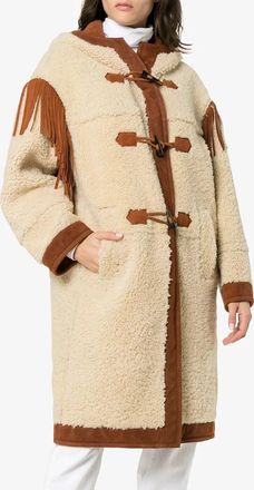 Philosophy di Lorenzo Serafini manteau en peau de mouton retourn&eacute;e &agrave; franges - Tons neutres
