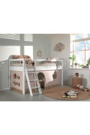 Vipack Hochbett, Wei&szlig;, Holz, Buche, H&ouml;he ca. 20 cm, seitenverkehrt montierbar, 90x200 cm, Kinder- & Jugendzimmer, Kinderm&ouml;bel, Kinderbetten, Hochbetten