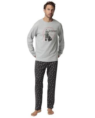 Star Wars Pyjama &agrave; manches longues The Force is Strong pour homme, Gris - jaspe, M
