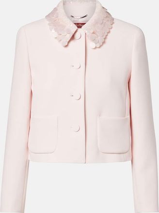 Max Mara Jacke Pinne aus Cr&ecirc;pe mit Pailletten
