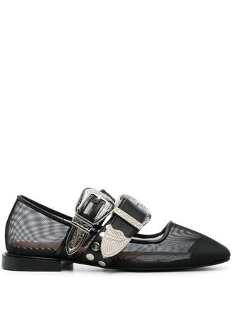 Toga Archives ballerines en mesh - Noir