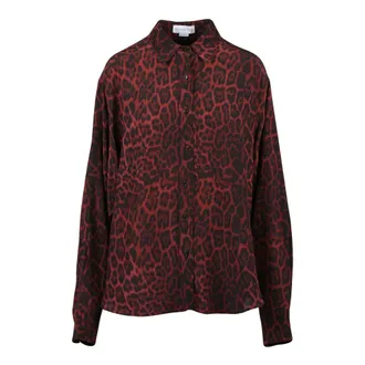 Stella McCartney Femme, Blouses et Chemises, Rouge, Taille: 38 FR Chemise en soie