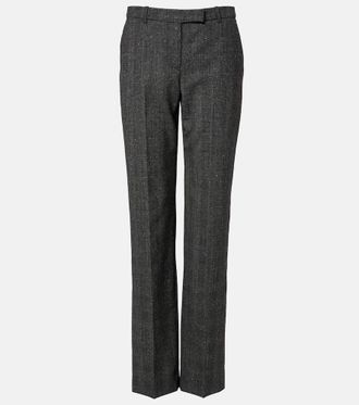 Alexander McQueen Pantalon droit en laine &agrave; carreaux
