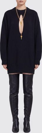 Elisabetta Franchi Mini-robe en maille avec d&eacute;coupes et applications bijoux