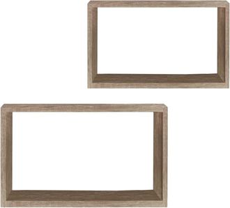 Hti-Line Wandregal Altona 908a 2er Set Bücherregal CD Regal Wandpaneel Sonoma