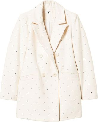 Twin-Set Mantel mit Strass - Nude