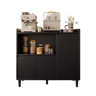 Generic Sideboard mit offenen Regalen + Stauraum mit Doppelt&uuml;ren Verst&auml;rkte Platten Getr&auml;nkeschrank for das Wohnzimmer/Servierwagen for das Esszimmer In DREI 