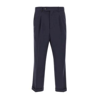 Dr&ocirc;le de Monsieur Le Pantalon &agrave; Plis Cropped - - Trousers - Herren - Blau - M