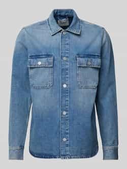 Pepe Jeans London Relaxed Fit Hemdjacke mit Brustpattentaschen