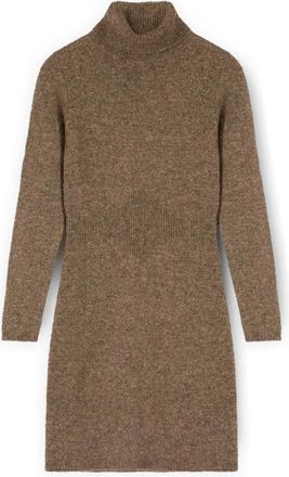 Motivi Femme, Robes, Brun, Taille: 38 FR Robe fourreau en maille et m&eacute;lange de laine