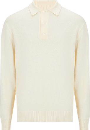 Saison 1865 Pull col polo en coton et lin