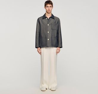 Sandro Blouson worker effet denim