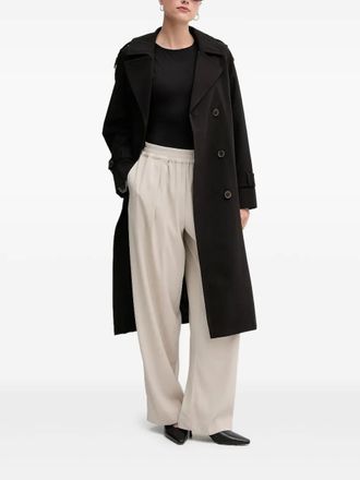 DKNY trench ceintur&eacute; &agrave; boutonni&egrave;re crois&eacute;e - Noir