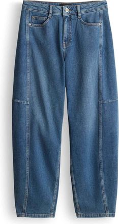 OPUS Damen Barrel | LOLAH Vision Barrel Jeans aus BCI Cotton Mix Mid Rise mid Vision Blue, 36 L28