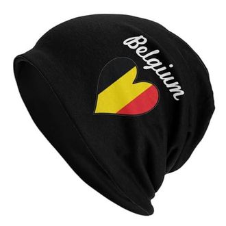 Generic Unisexe Bonnets De Ski Drapeau De La Belgique Hiver Chapeaux Doux Bonnets Tricot&eacute; Chaud Bonnet dhiver pour Patinage Cyclisme Quotidien
