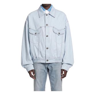Versace Blouson Denim Chambray - - Jackets - Herren - Blau - L
